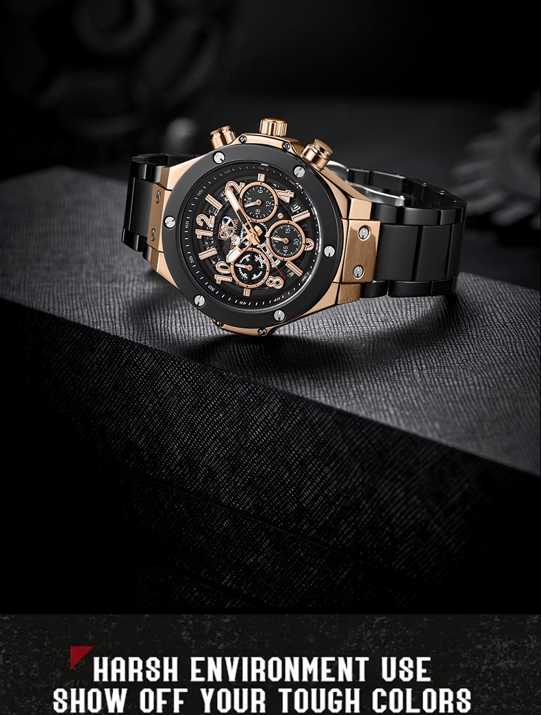 SENSTONE Jam Tangan Lelaki Original Waterproof Stainless Steel Strap ...