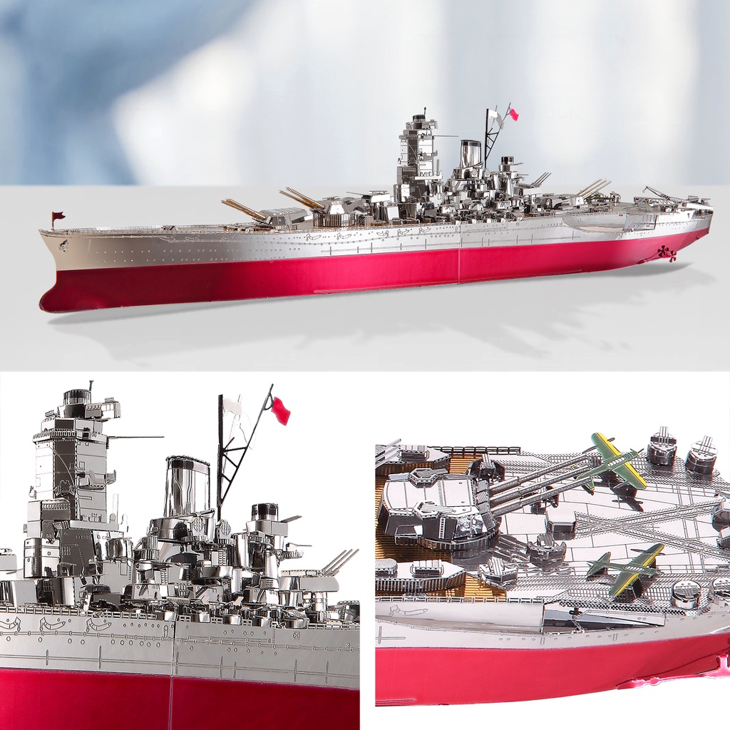 Piececool 3D Metal Model Kits , Yamato Battleship Military Watercraft ...