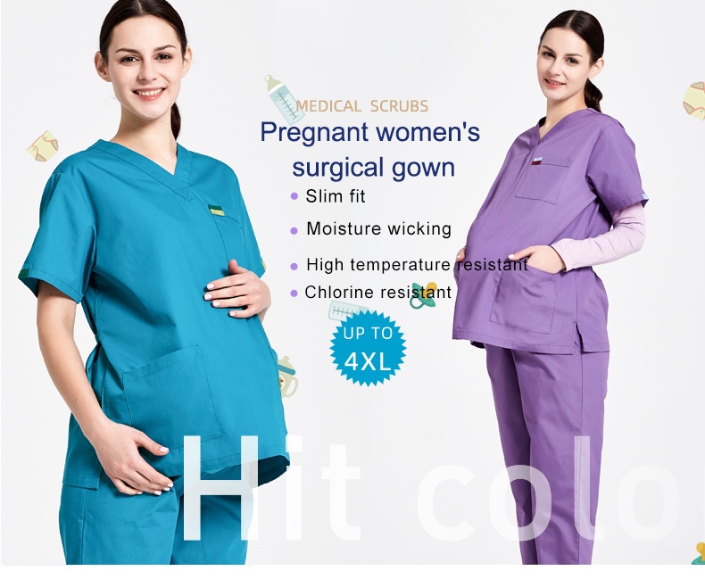 ANNO Maternity Work Wear Loose Pregnant Woman Nurse Uniforms Gravidity ...