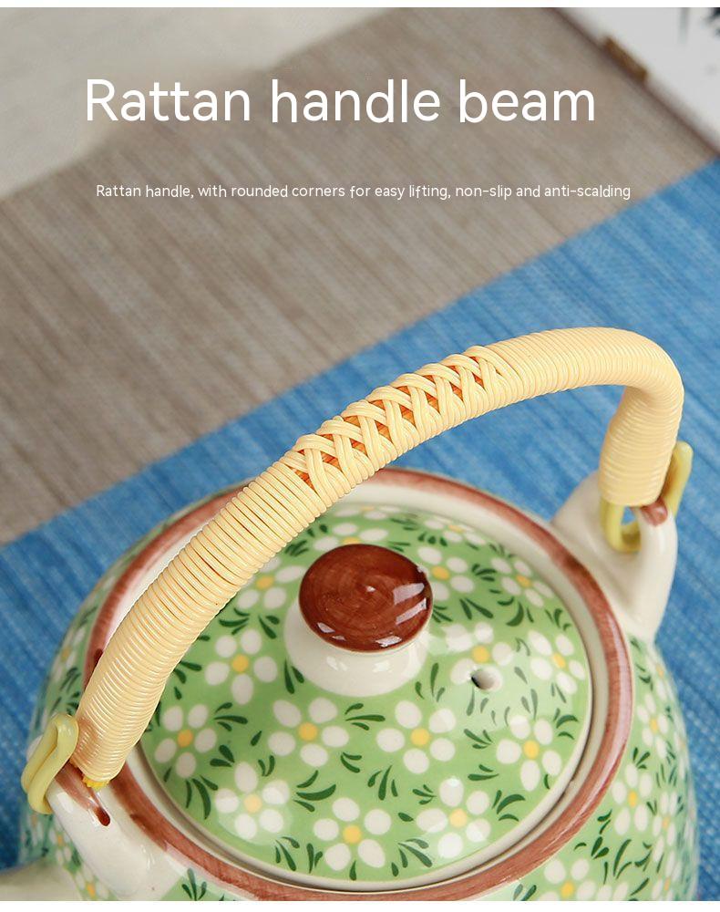 Ceramic household small fresh tea set teapot, restaurant teapot with ...