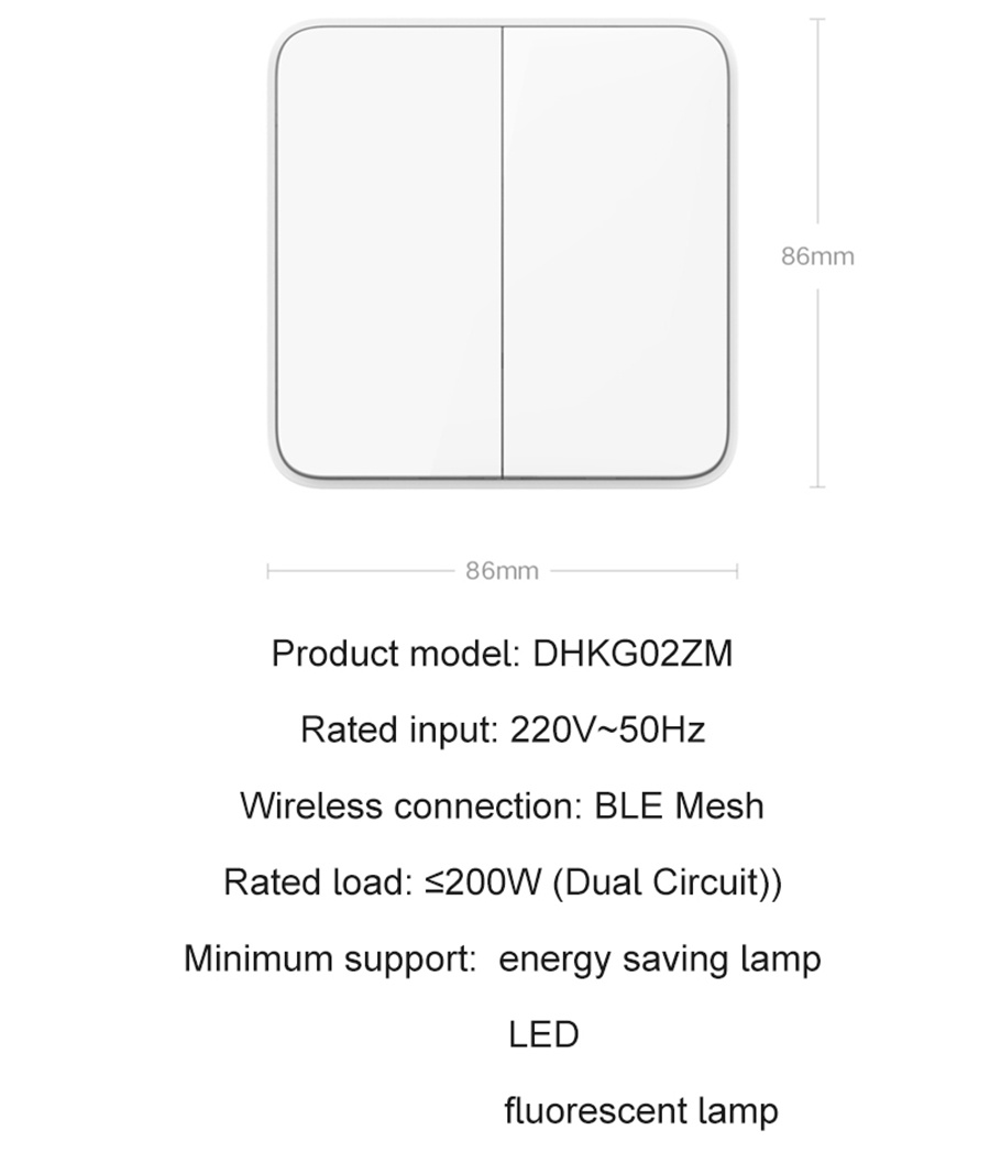 New Xiaomi Mijia Smart Wall Switch Live Line Version Wall Switch OTA ...