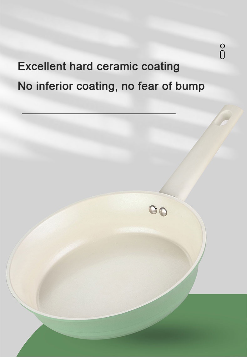 S&S 24cm Green Ceramic Frying Pan Non-stick Ceramic Pans Suitable For ...