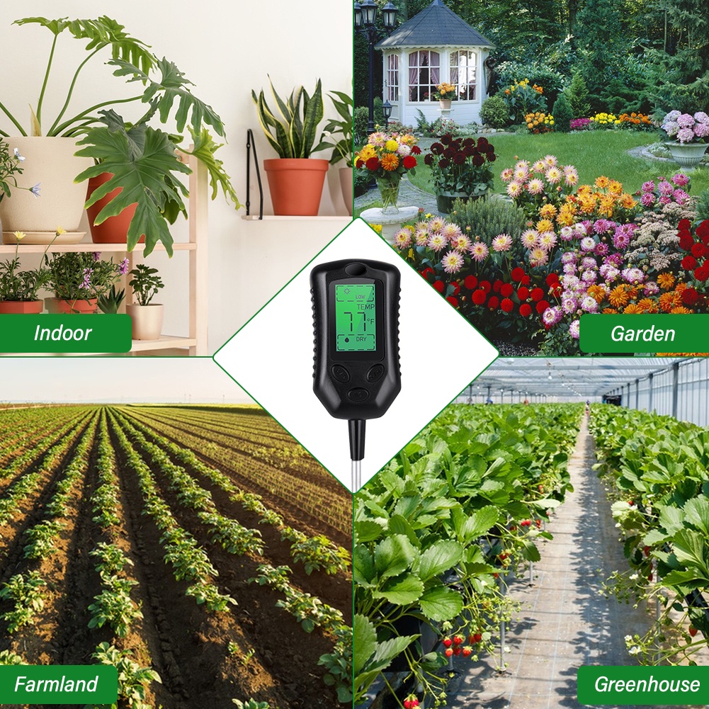 4-in-1 Soil Meter PH/Moisture/Sunlight/Temperature Humidometer Acidity ...