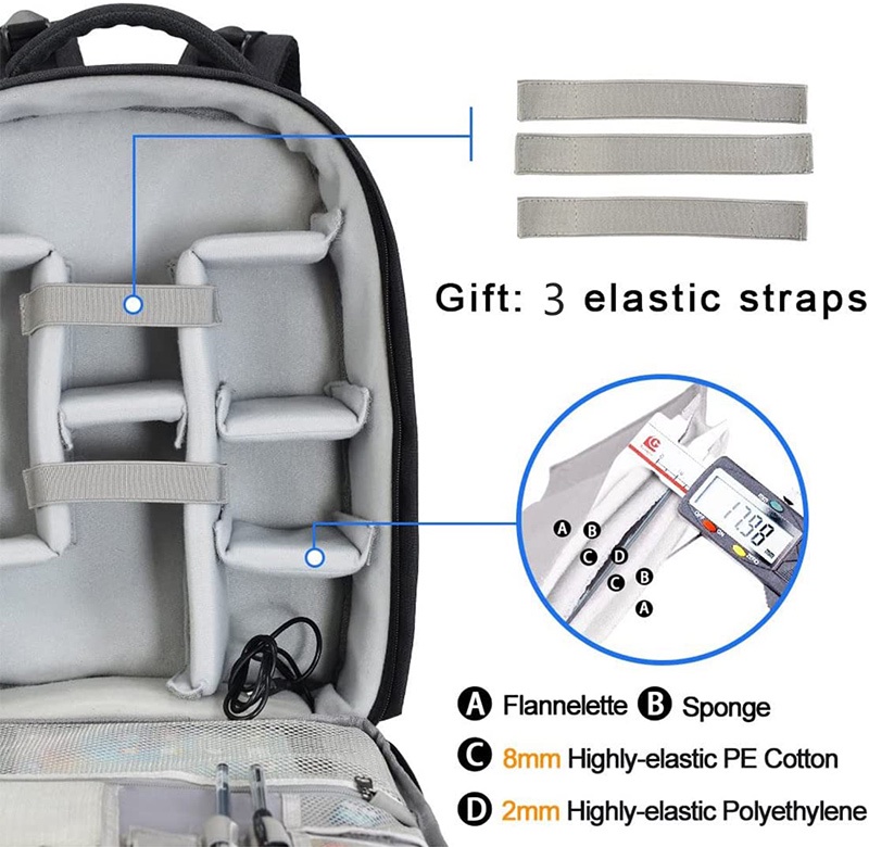 Caden Premium Camera Backpack with Rain Cover Can Hold 2 DSLRs, 7 ...
