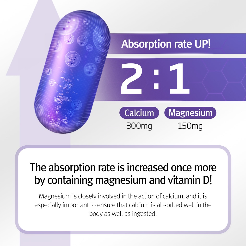 Funeat Real Calcium Magnesium Zinc VitaminD Vegetable Seaweed Calcium(1 ...