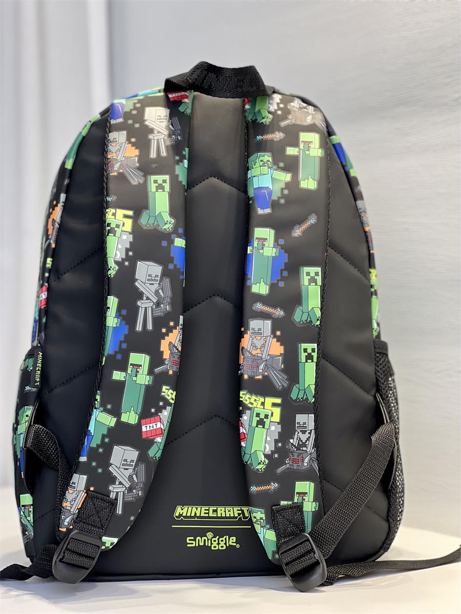 Smiggle Minecraft Classic Backpack student backpack children's folding ...