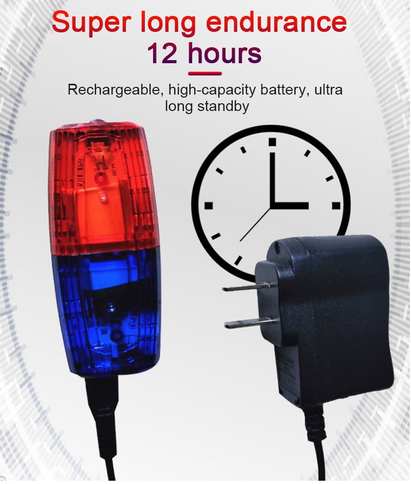Night running Safety warning light LED flashing lights red and blue ...
