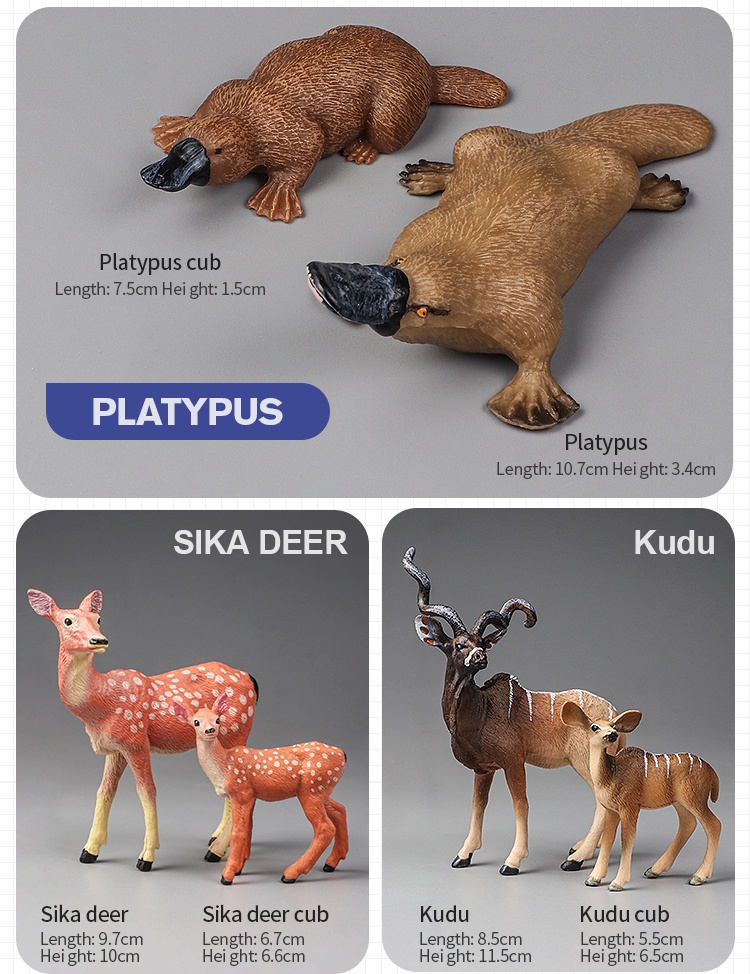 Solid Simulation Wild Animals Models Set Elephant Giraffe Zebra Lion ...