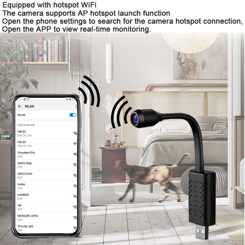 V380 Pro CCTV Wireless USB Camera Hidden Camera Wireless CCTV Hidden Camera Mini Camera Spy ...