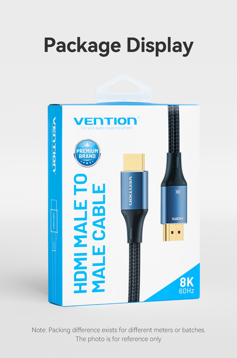 Vention HDMI 2.1 Cable HDMI Male to Male 8K 60Hz 4K 120Hz 3D eARC Dolby ...