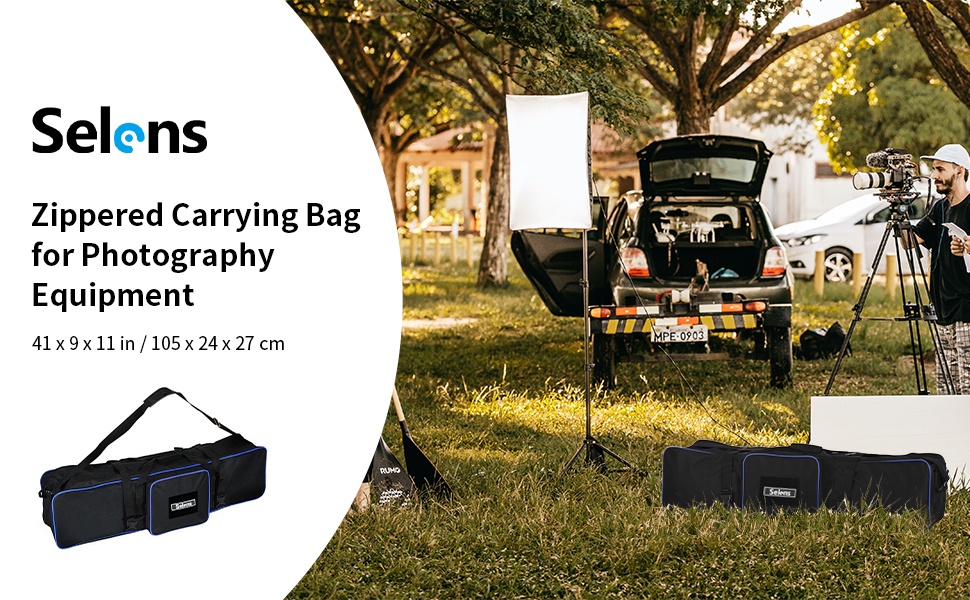 Selens Studio Bag for Tripod Light Stand 105CM Padded Photography ...