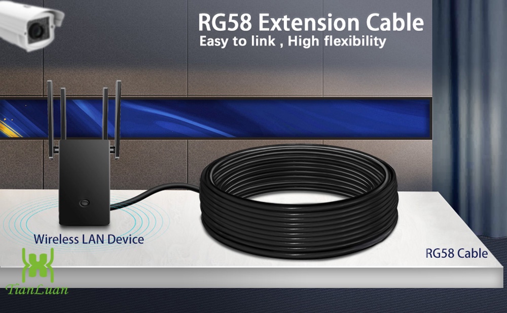 RG58 Coaxial Cable SMA Male to N Male Extension RF Coax Cable 50ohm ...