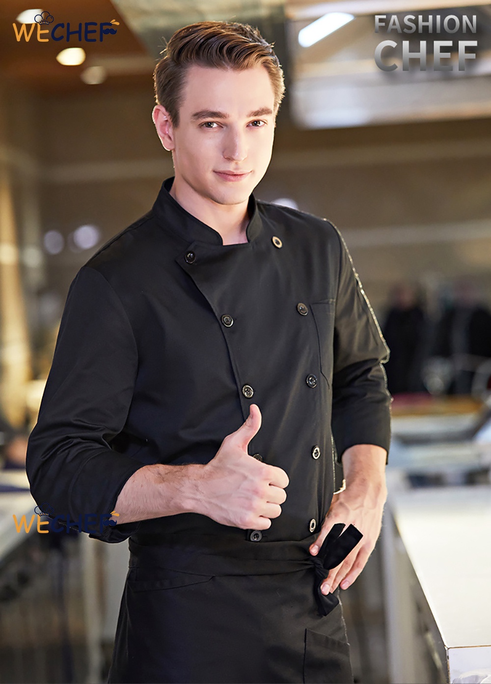 🔥🇲🇾MALAYSIA READY STOCK🔥M-7XL Plus Size Chef Uniform Baju Jacket Shirt ...