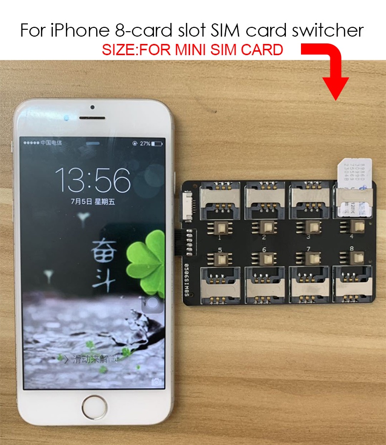 12 Card Slot SIM Card Adapter Multi-SIM Card Reader Green (For IPhone ...