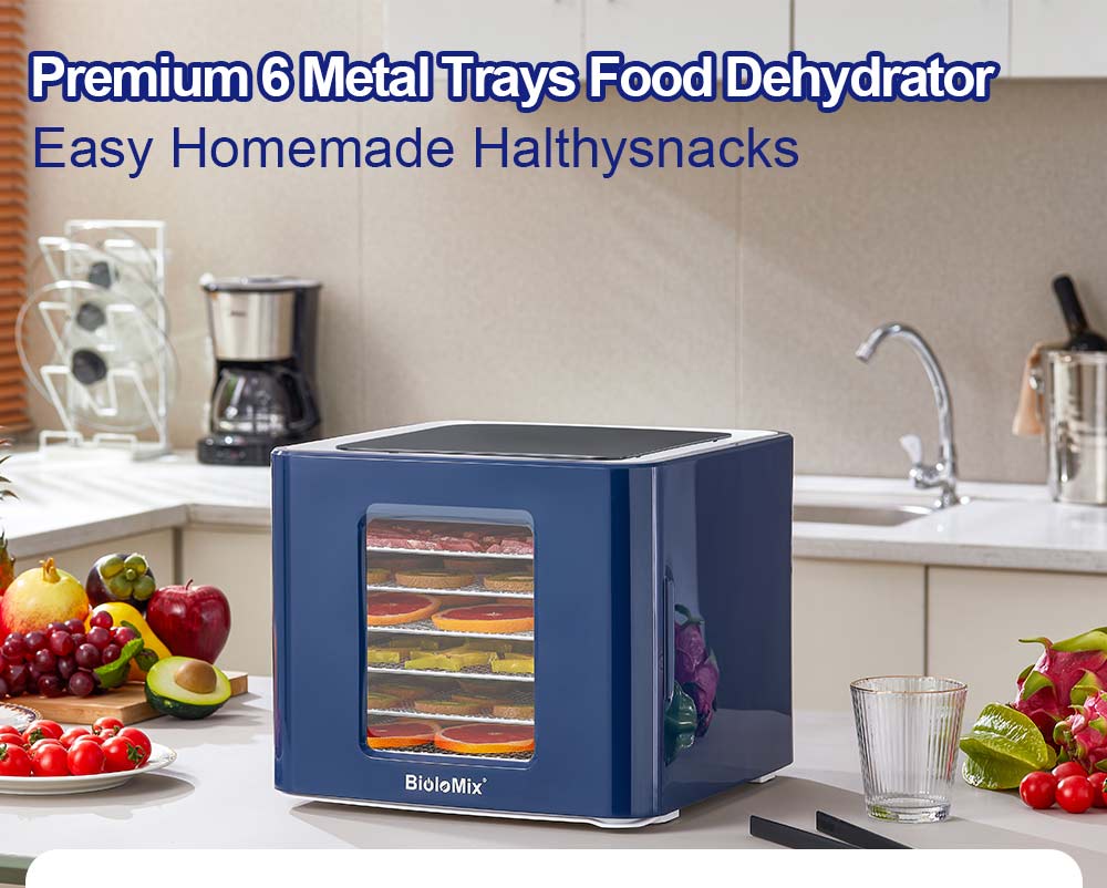 BioloMix 15L Metal 6 Trays Vegetable Fruit Meat Beef Food Dehydrator ...