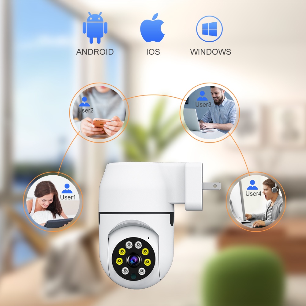 V380 Pro CCTV Plug Wireless CCTV Socket 5MP Bulb CCTV Camera 360 Camera ...