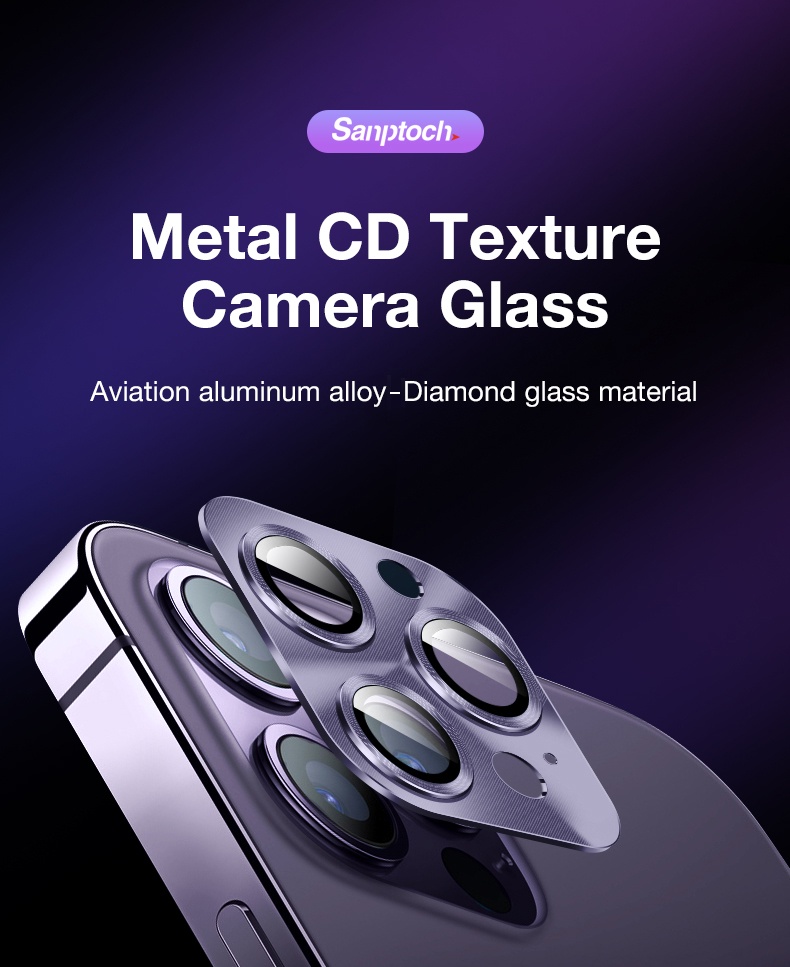 Sanptoch Metal Alloy Full Cover Camera Lens Protector For iPhone 16 ...