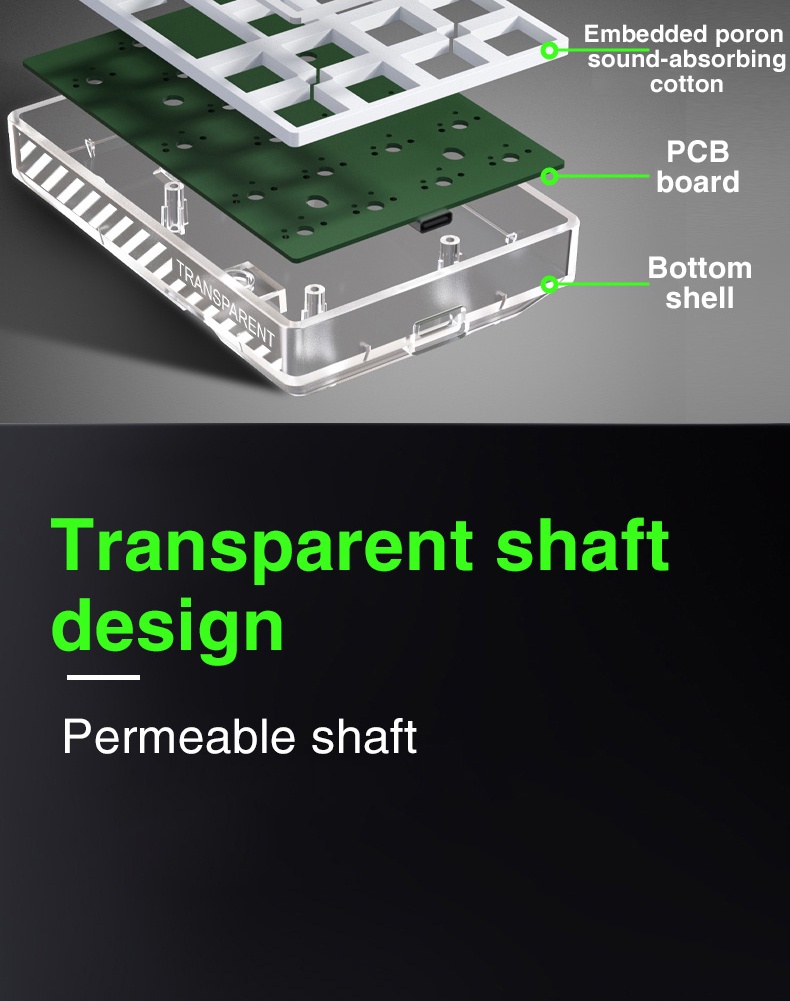 AULA F21 Mini Digital Hotswappable Mechanical Keyboard 21 Key Bluetooth ...