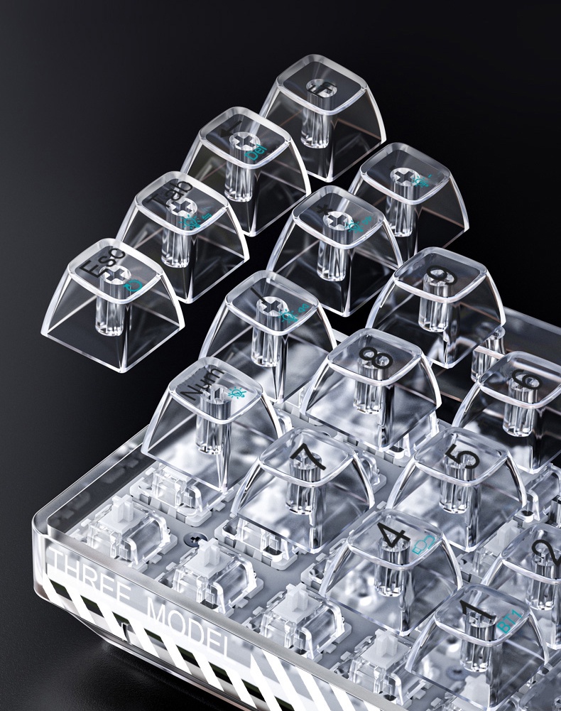 AULA F21 Mini Digital Hotswappable Mechanical Keyboard 21 Key Bluetooth ...