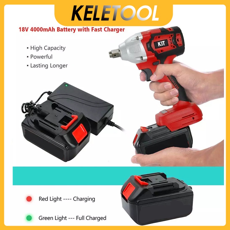 KELETOOL Electric Brushless Cordless Impact Wrench 4200Nm Driver Set ...