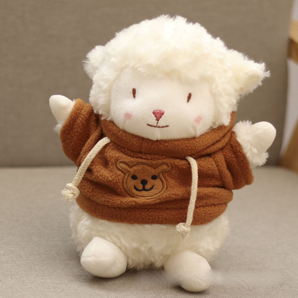 XJ- Cartoon Cute White Lamb Stuffed Toys Cotton Super Soft Wool Sheep ...