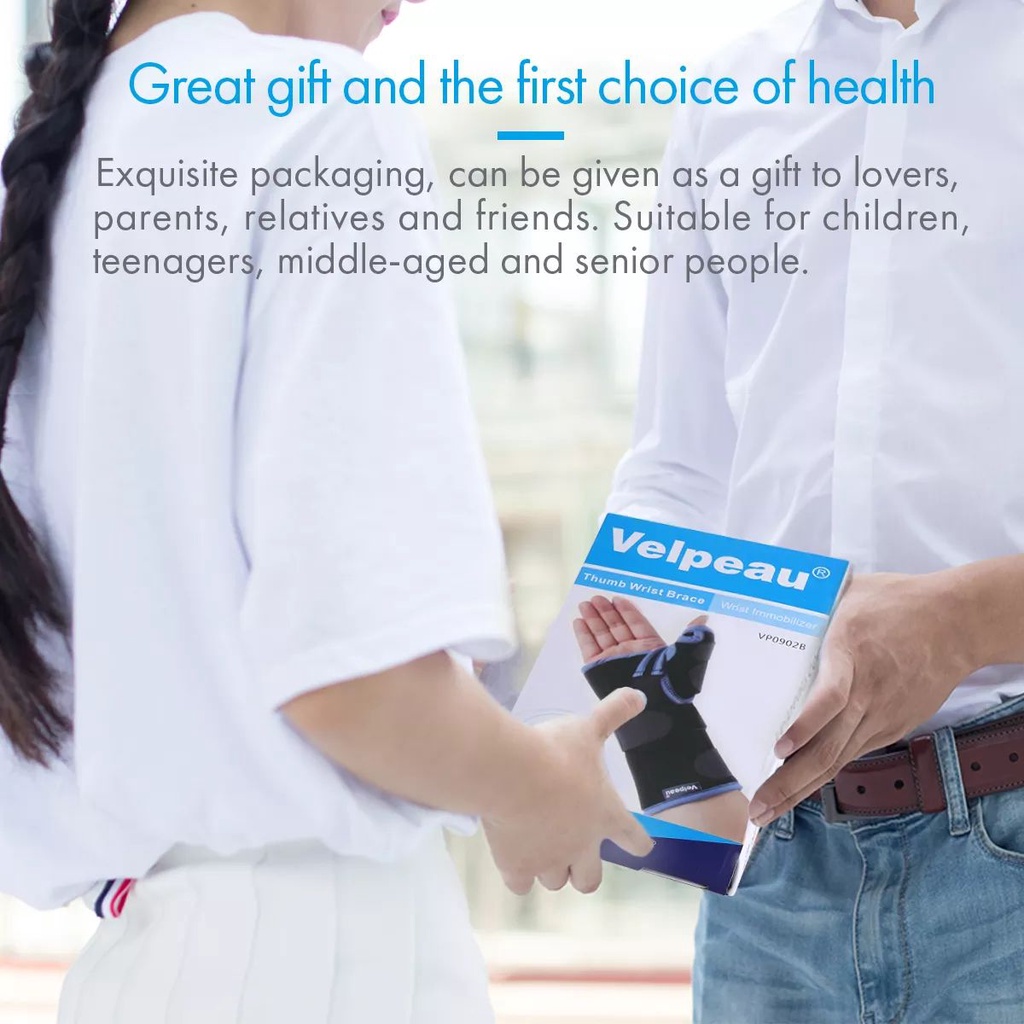 VELPEAU Wrist Brace with Thumb Spica Splint for De Quervain's ...