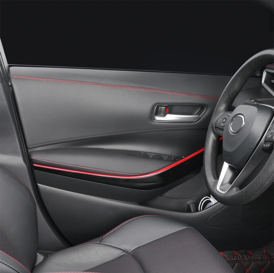 PU Leather Car Interior Decorative Strip Sticker Suture Line Universal ...