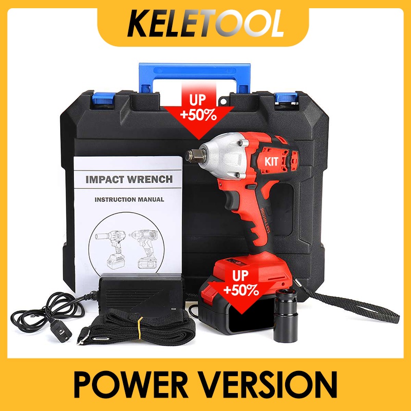 KELETOOL Electric Brushless Cordless Impact Wrench 4200Nm Driver Set ...