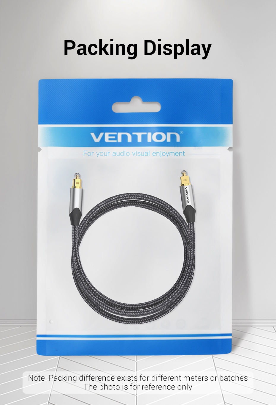 Vention Optical Fiber Audio Cable 5.1 S/PDIF Toslink PVC cotton mesh ...