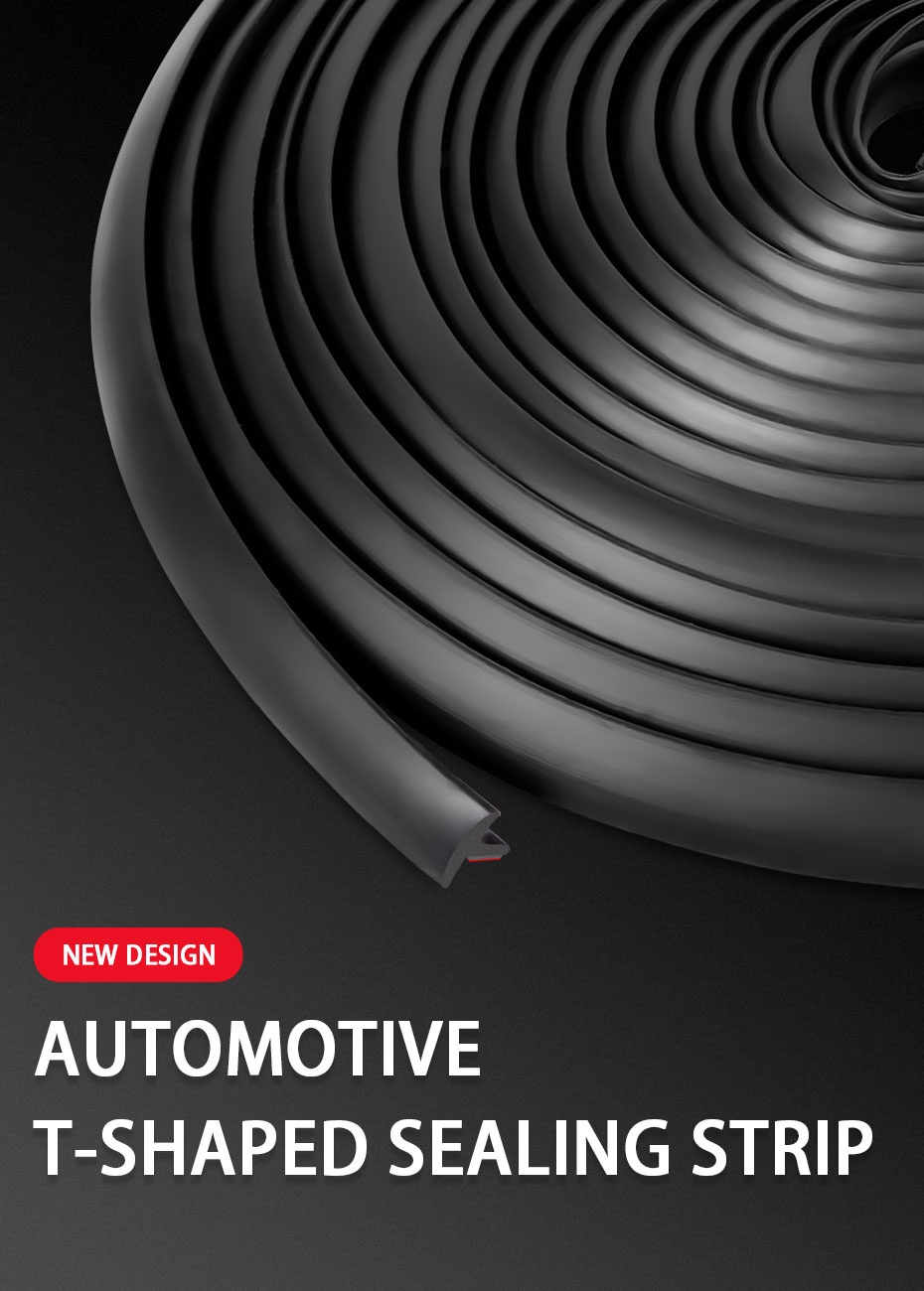 SEAMETAL Car Seal Strip Rubber Slanted T-shape Sealing Sticker Auto ...