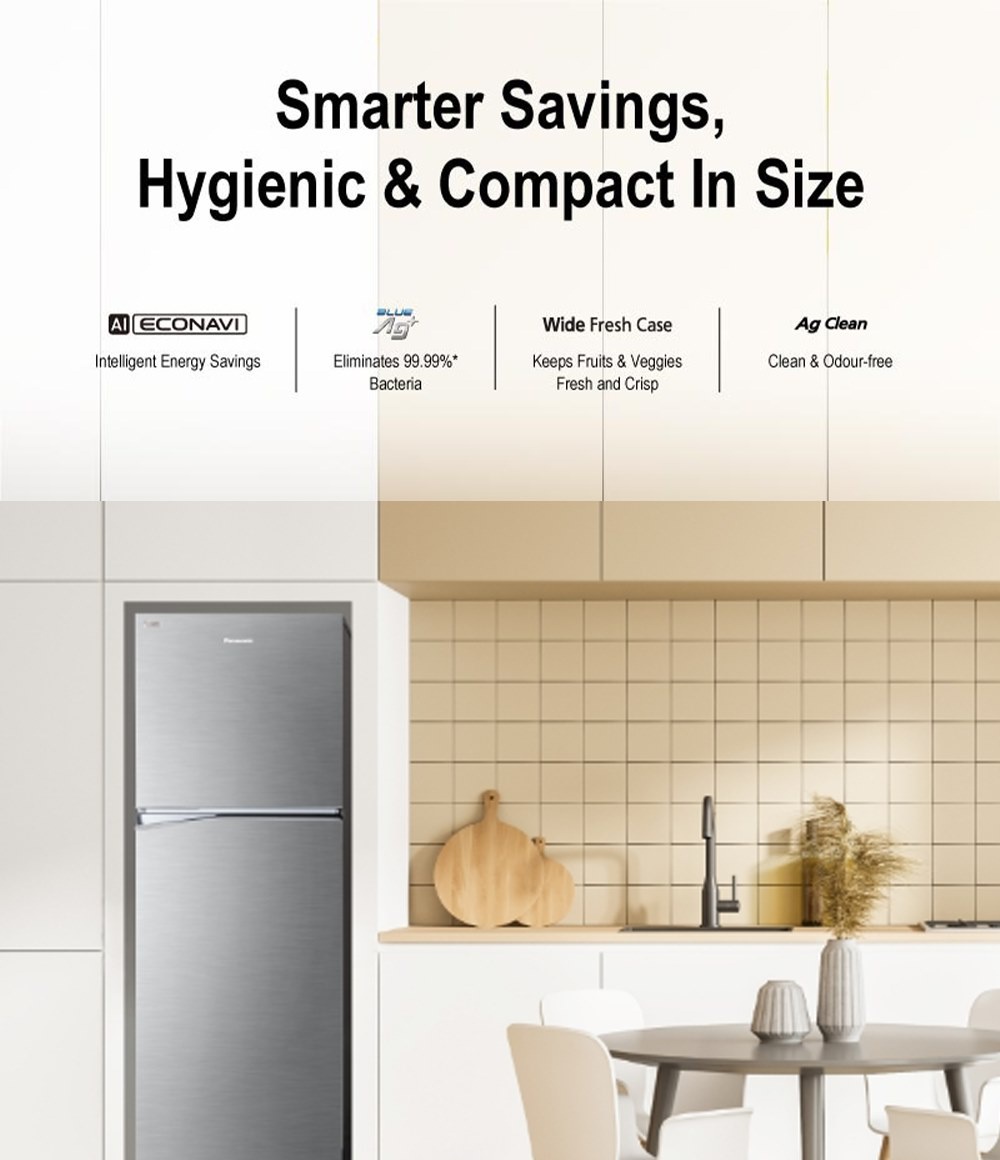 PANASONIC NR-TV341 325L INVERTER ENERGY SAVING 2-DOOR TOP FREEZER ...