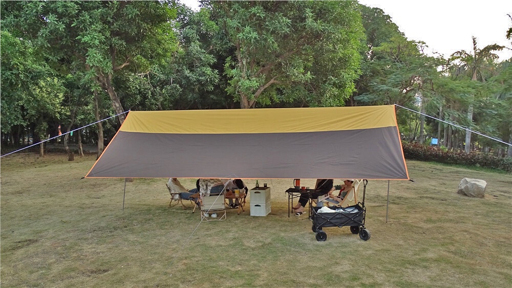 Camping Flysheet 4x6 Silver Coating 4x6m Waterproof Oxford Tent Tarp ...
