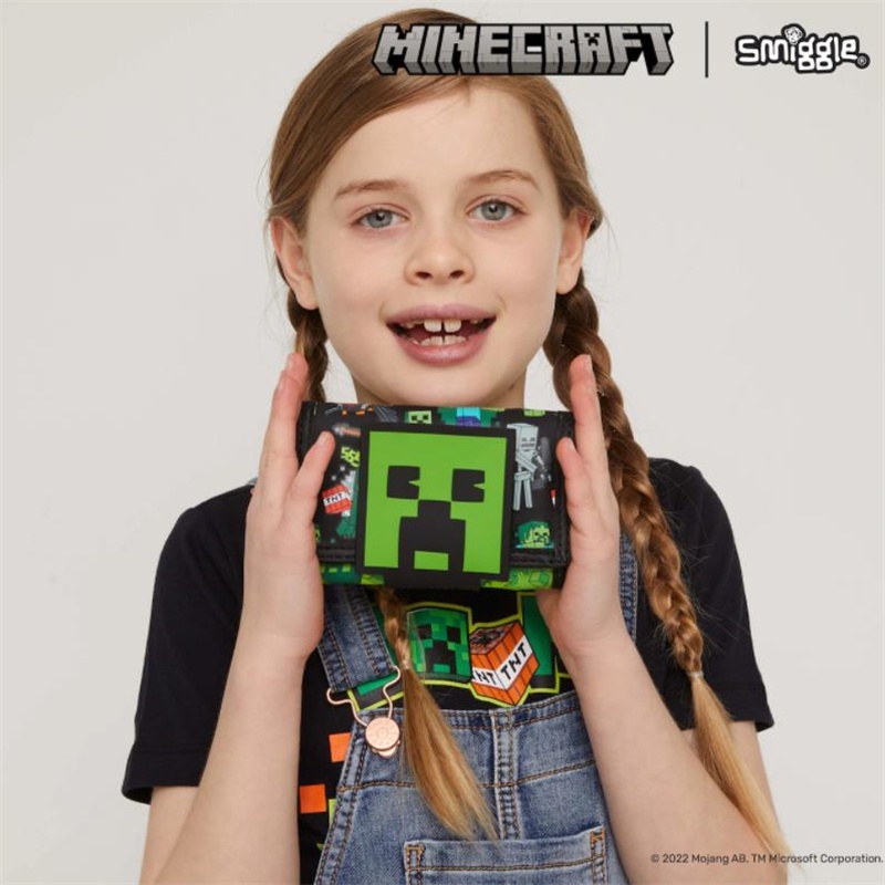 Smiggle Minecraft Character Wallet Children card pack Three fold wallet ...