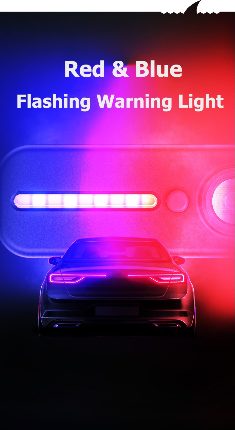SmilingShark JD006 led Shoulder Flashlight Red Blue Flashing Warning ...