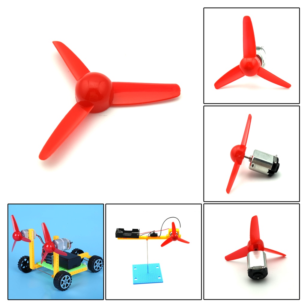 2pcs Plastic Aeroplane Propeller Fan 80mm with 3 Vanes for 2mm Motor ...