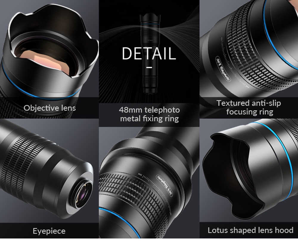 APEXEL 60X Mobile Phone Monocular Telescope Extensible tripod ...