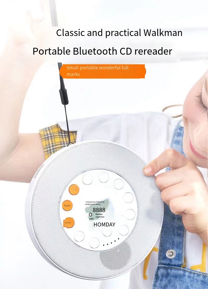 Portable Home CD Player Bluetooth Walkman Students English Learning To ...
