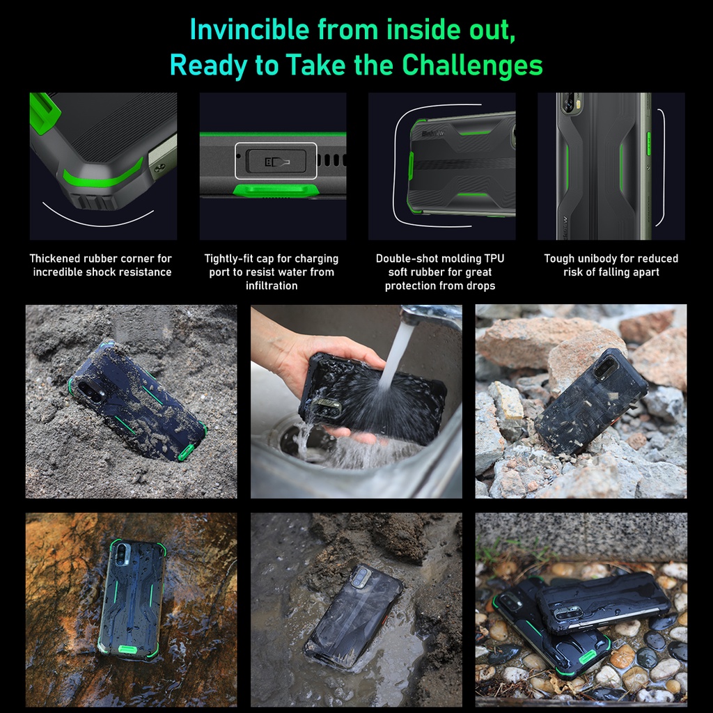 Blackview BV7100 Waterproof Rugged Phone (6GB + 128GB/6.58'')丨13000mAh丨33W Fast Charge丨IP68 ...