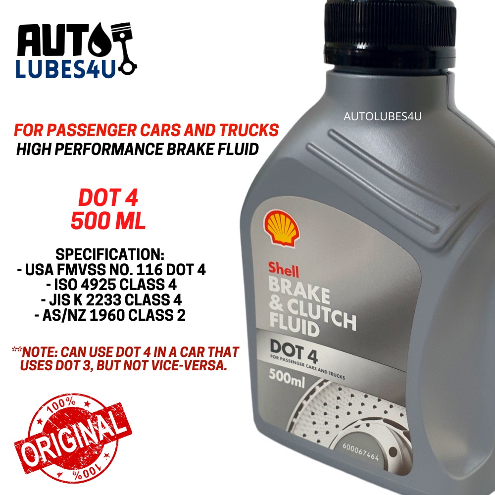 Shell Brake & Clutch Fluid Dot 4 (500ml) - Shell Malaysia | Shopee Malaysia