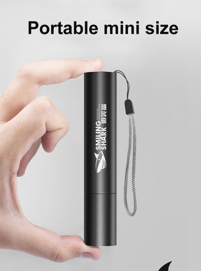 SmilingShark SD0112 Portable Red Laser Pointer Purple UV Light Flashlight USB Rechargeable Torch ...