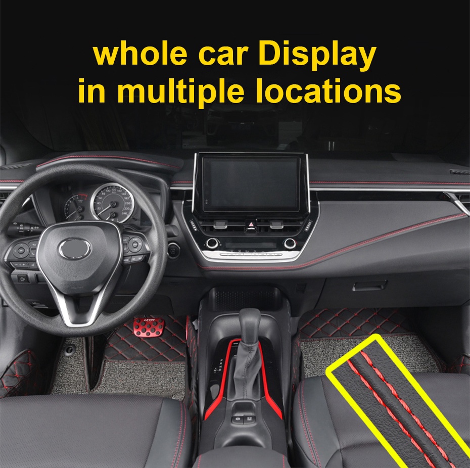 PU Leather Car Interior Decorative Strip Sticker Suture Line Universal ...