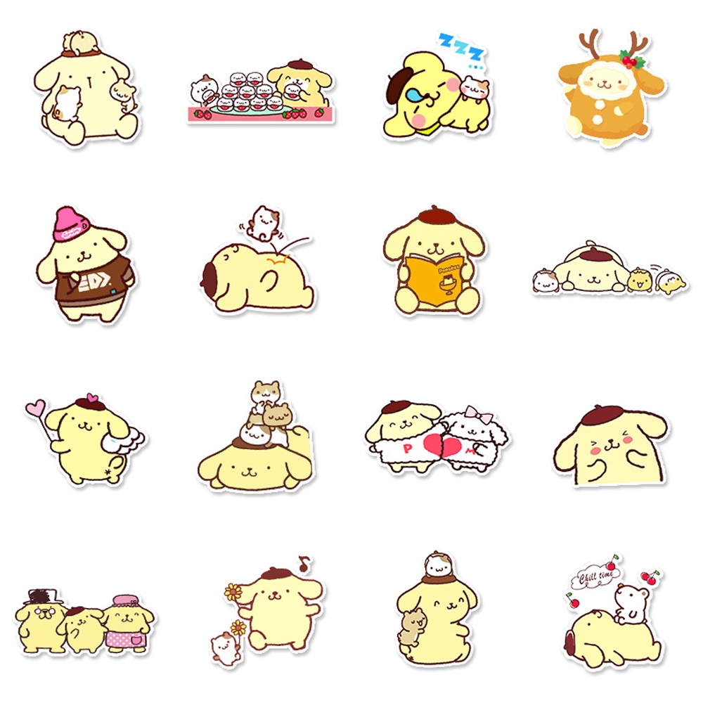 MUYA 50pcs Sanri Pom Pom Purin Stickers Waterproof Cartoon Vinyl ...