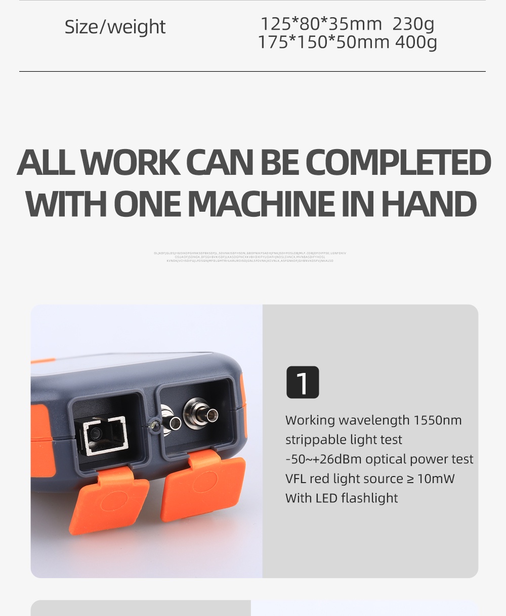 Optical Fiber Otdr Measure Active Fiber Live Test Mini Otdr 1550nm Optical Reflectometer With