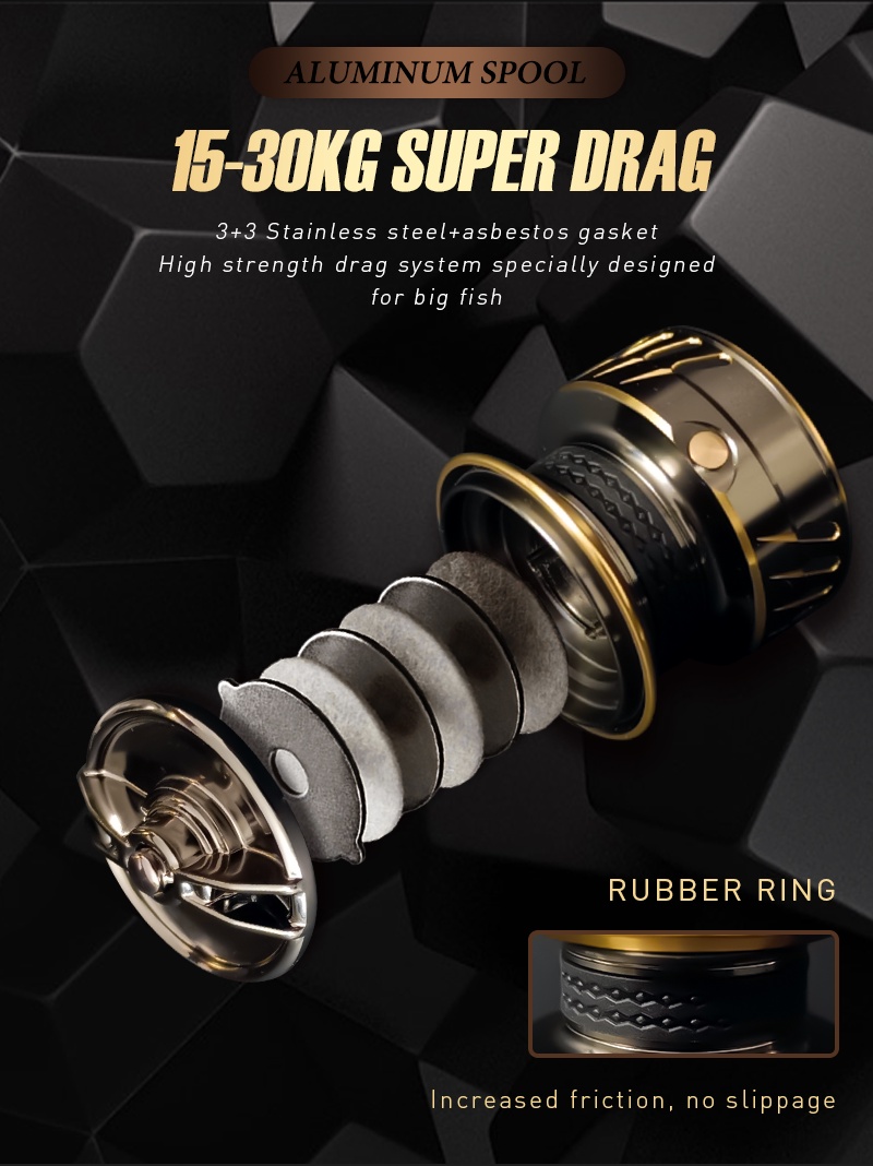 SEASIR Dark Knight Power Handle Ultra Light All Metal Spinning Fishing Reel 1000-6000 Series 7 ...