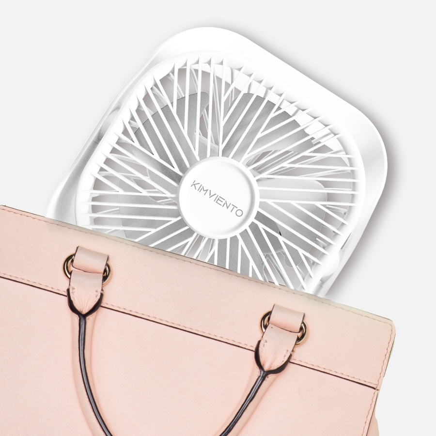 Kimviento Kipas 2000mAh Rechargeable Fan Strong Wind Portable Fan ...