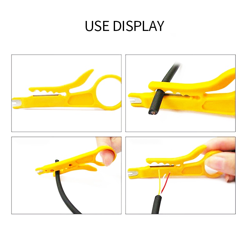 AMPCOM Mini Portable Wire Stripper Cutter Impact Punch Down Tool 110 ...