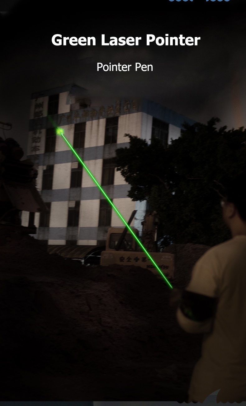 SmilingShark LS307B Rechargeable Green Laser Pointer Protable Laser Pen ...