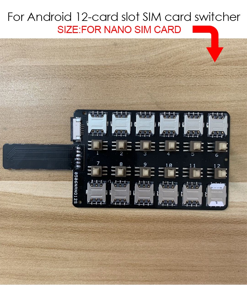 12 Card Slot SIM Card Adapter Multi-SIM Card Reader Green (For IPhone ...