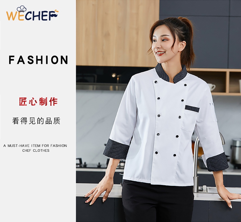 🔥🇲🇾MALAYSIA READY STOCK🔥Chef Uniform Baju Shirt Work Clothes Jacket ...
