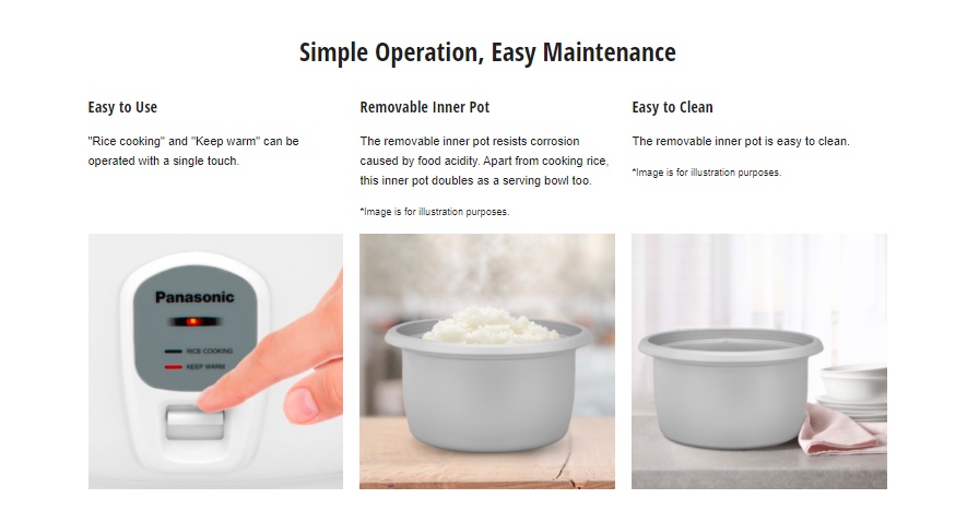 PANASONIC 2.8L Rice Cooker 3 Colors SR-E28 Keep Warm Durable Aluminium ...